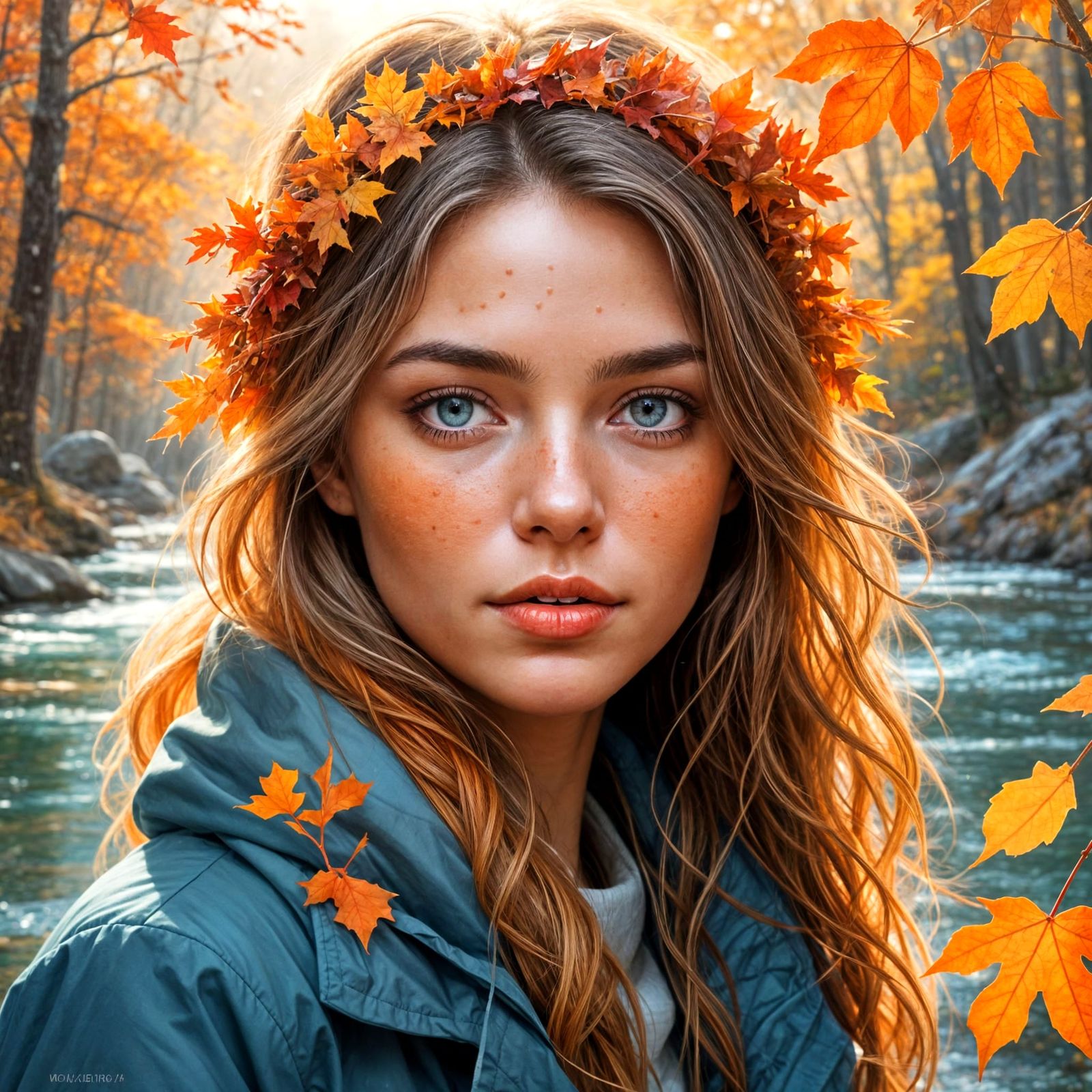 Autumn girl - Surreal Autumn Goddess Blends Winter and Fall ...