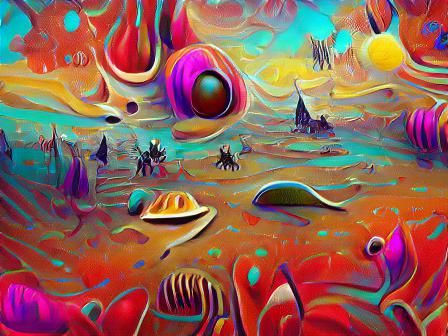 surface of an alien planet abstract surrealism maximalist trending on ...