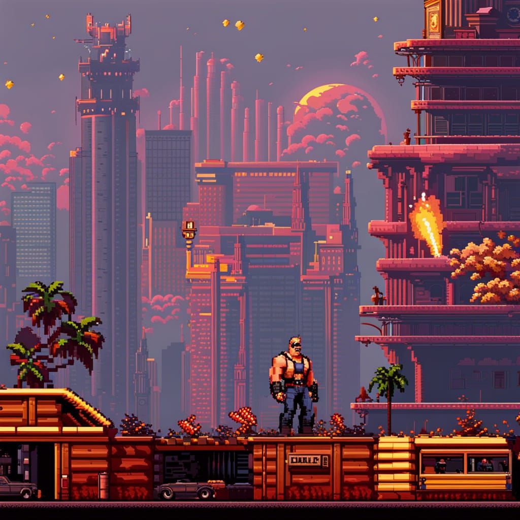 Duke Nukem's Retro Revival - AI Generated Artwork - NightCafe Creator