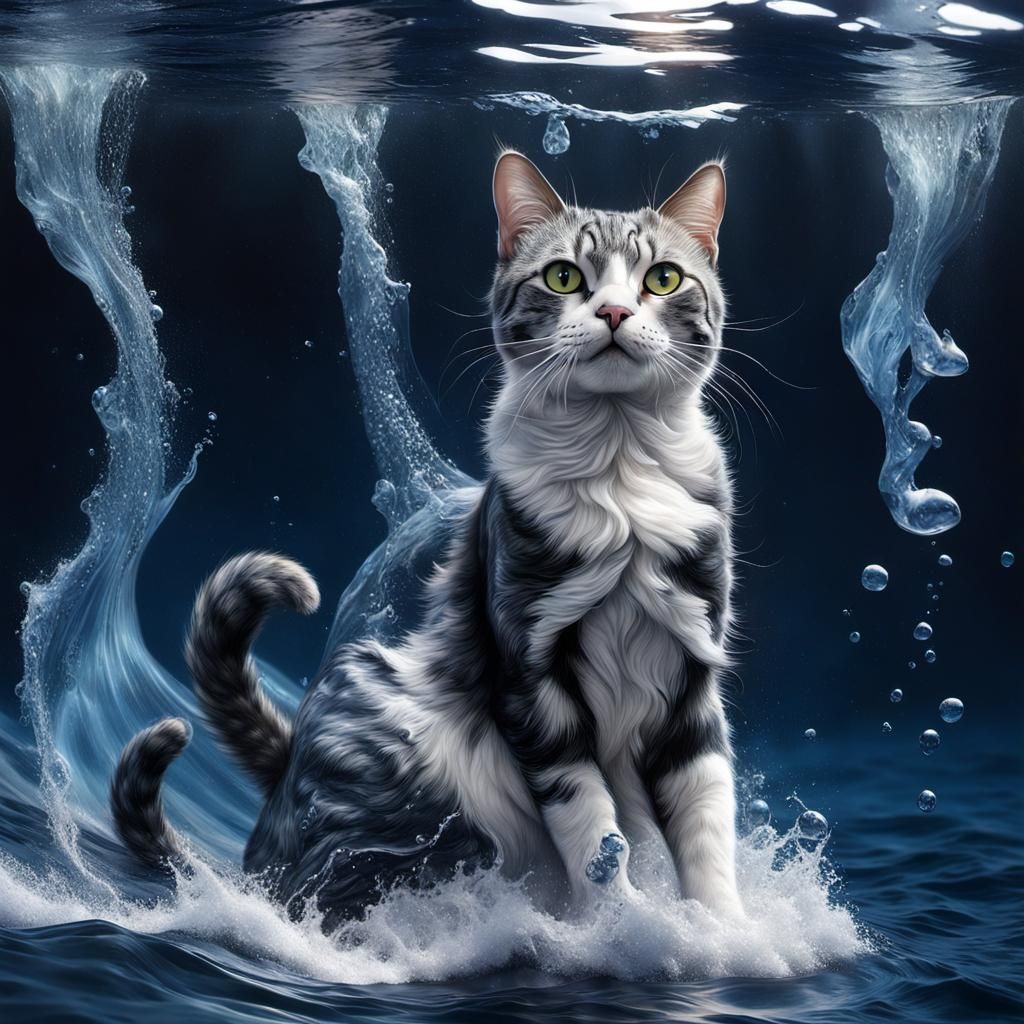 Splash Cat - AI Generated Artwork - NightCafe Creator