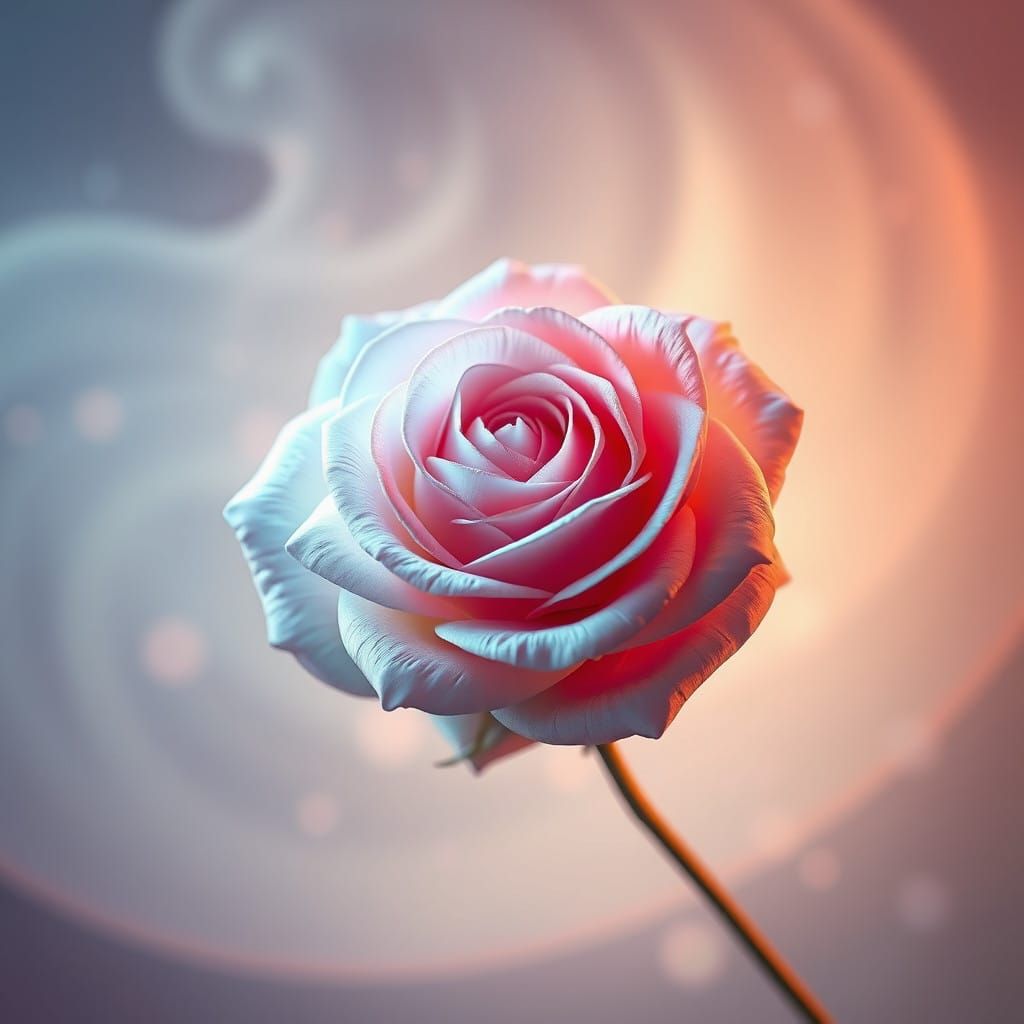 Vibrant Surreal Rose Blooms in Dreamlike 3D Digita... - AI Art