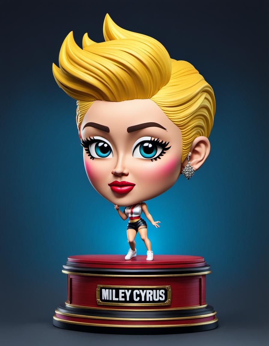 Miley Cyrus mega bobblehead - AI Generated Artwork - NightCafe Creator