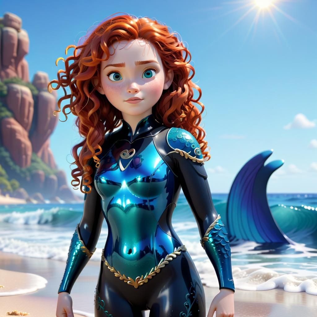 Merida goes swimming - AI Generated Artwork - NightCafe Creator