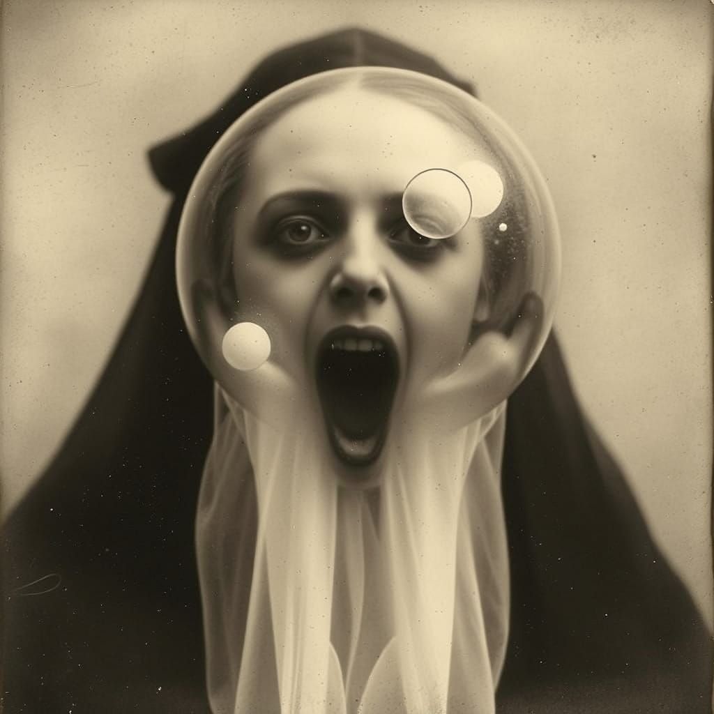 Bubble blob ghost freak - Ethereal Bubble Form in a Creepy V...