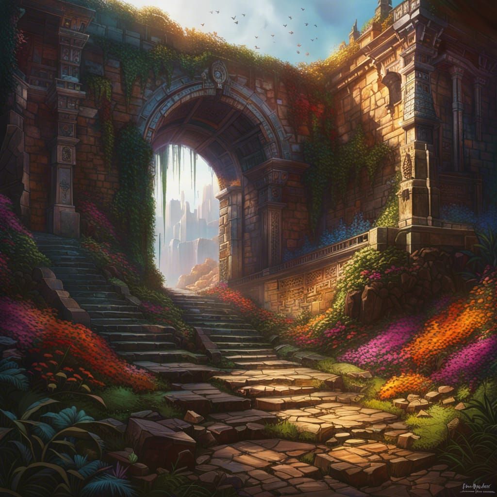 Crumbling Ruins - AI Generated Artwork - NightCafe Creator