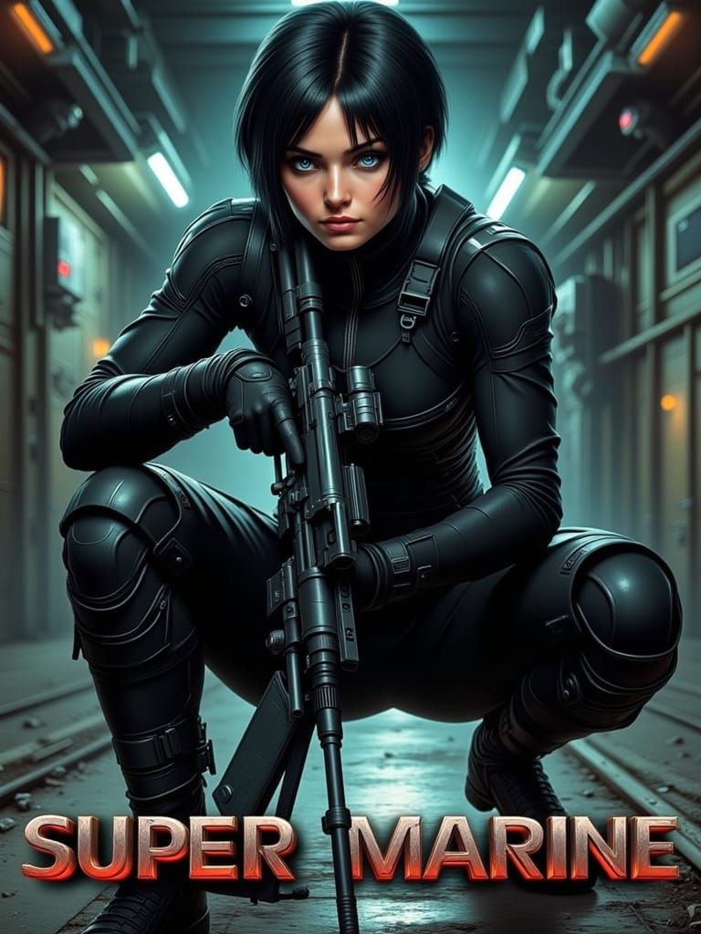 Cyberpunk Superheroine in Containment Suit: Projec... - AI Art