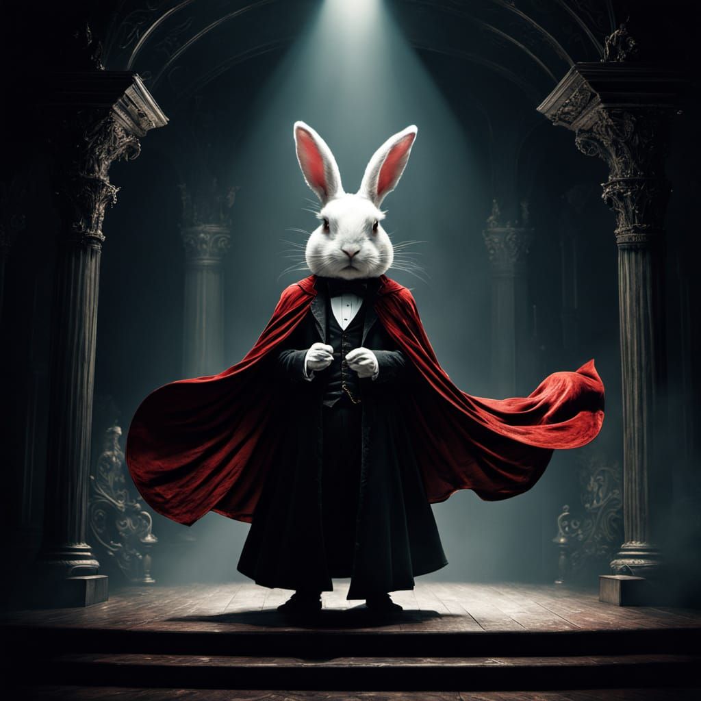 Magical rabbit - Dark Fantasy Rabbit Conjures a Mysterious F...
