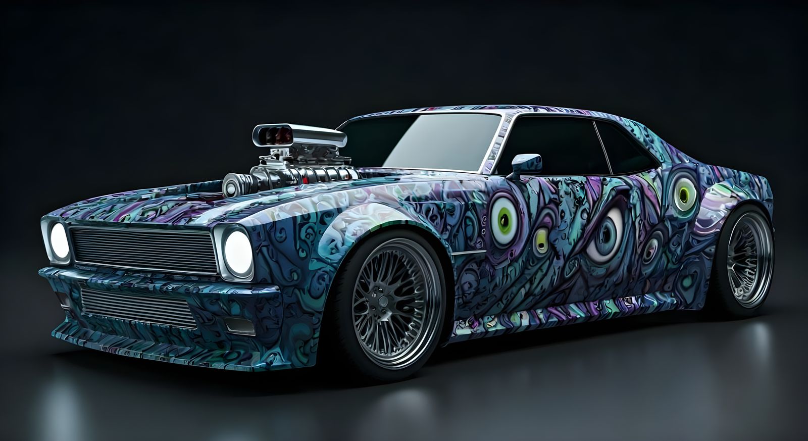 Futuristic Hot Rod Drift Car with Anime-Inspired G... - AI Art