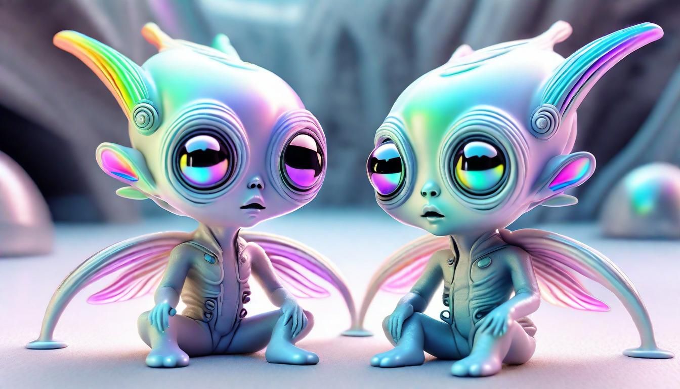 Rainbow alien faeries - AI Generated Artwork - NightCafe Creator