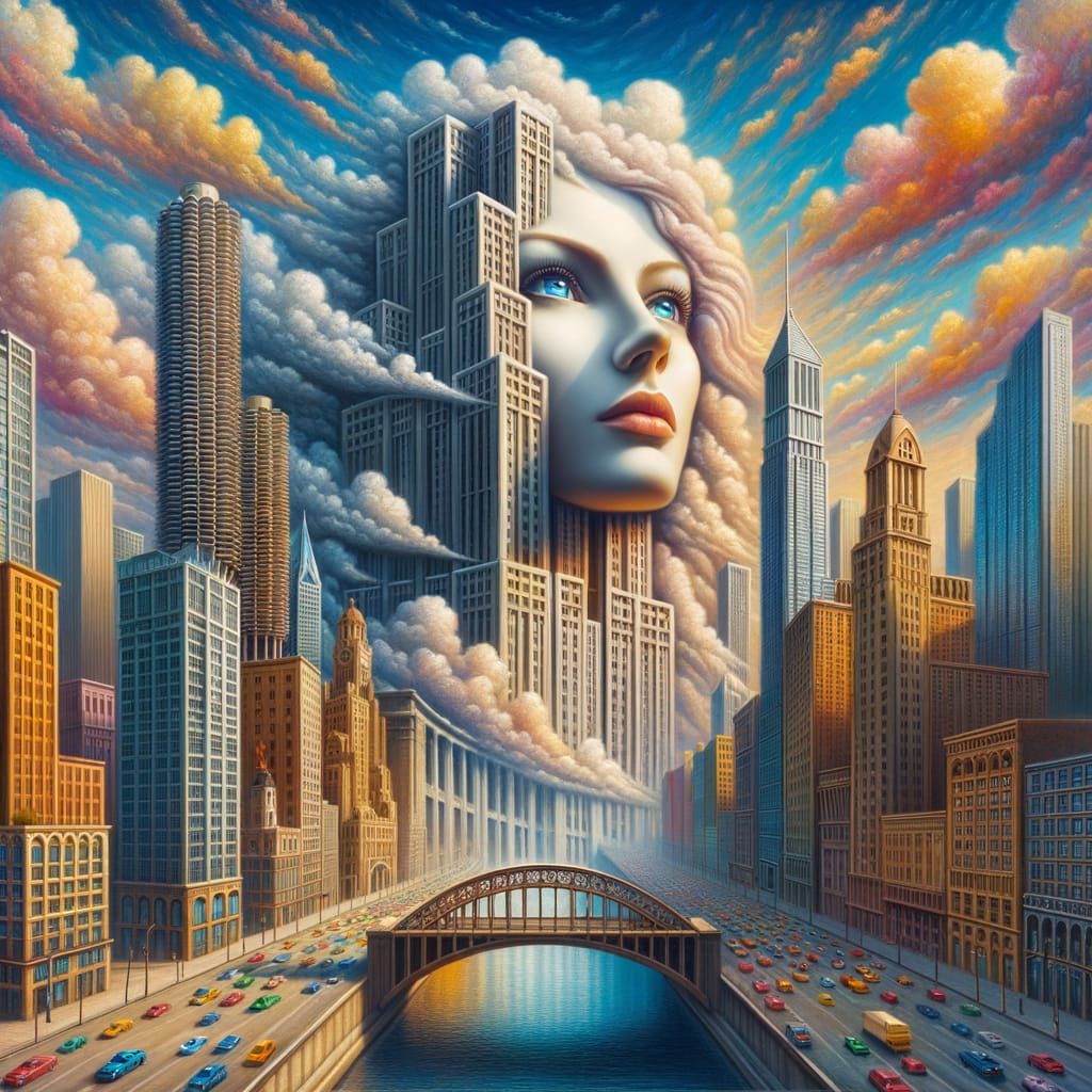 You might describe the scene like this: Thomas Kinkade a surreal ...