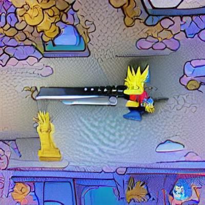Bart Simpson holding a sword - AI Generated Artwork - NightCafe Creator