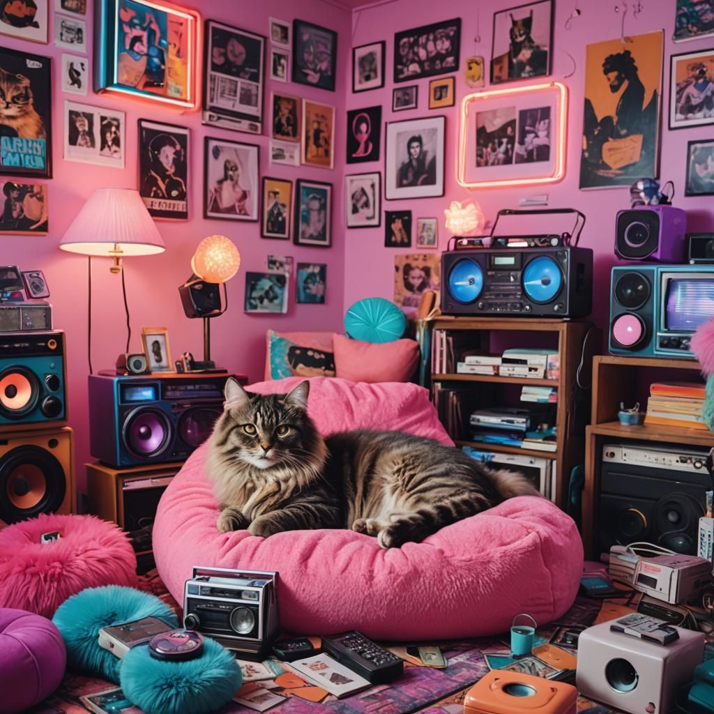 Groovy Cat - AI Generated Artwork - NightCafe Creator