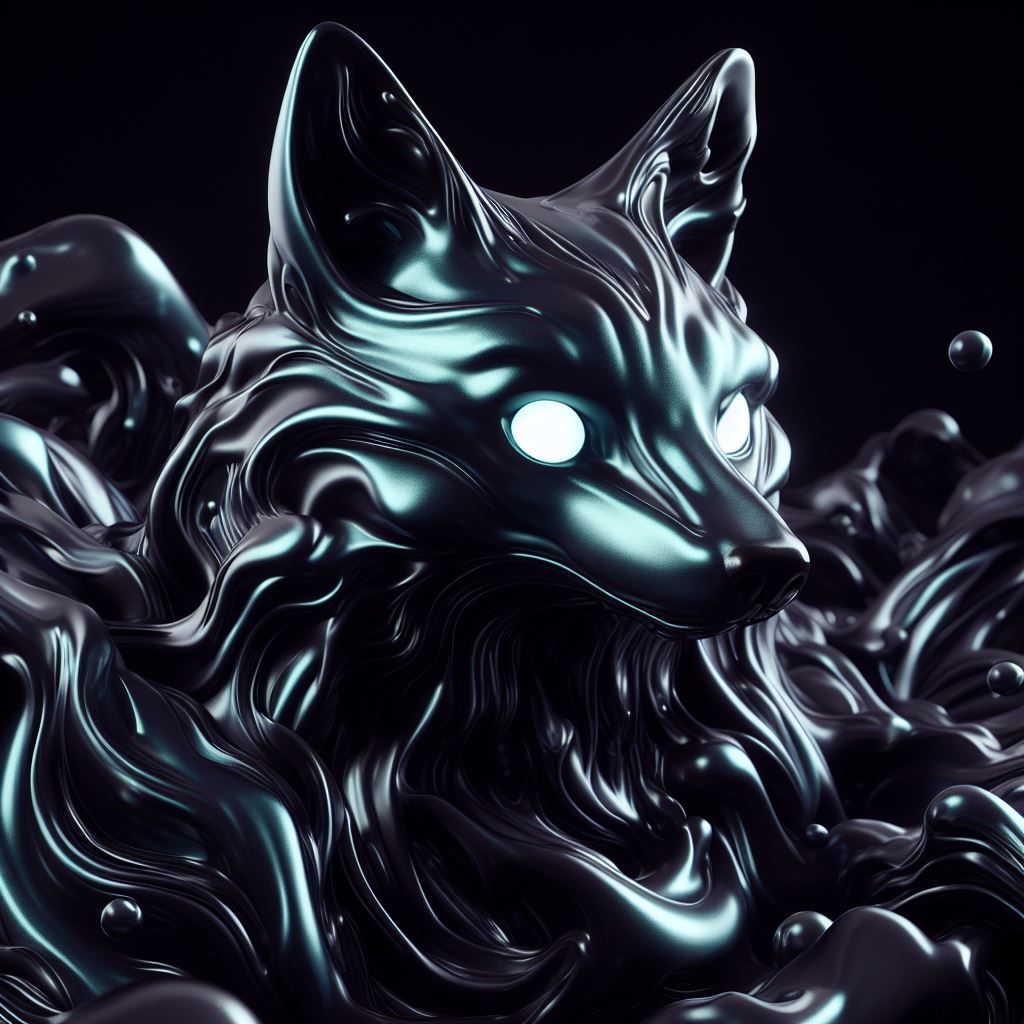 Liquid Metal Fox - AI Generated Artwork - NightCafe Creator
