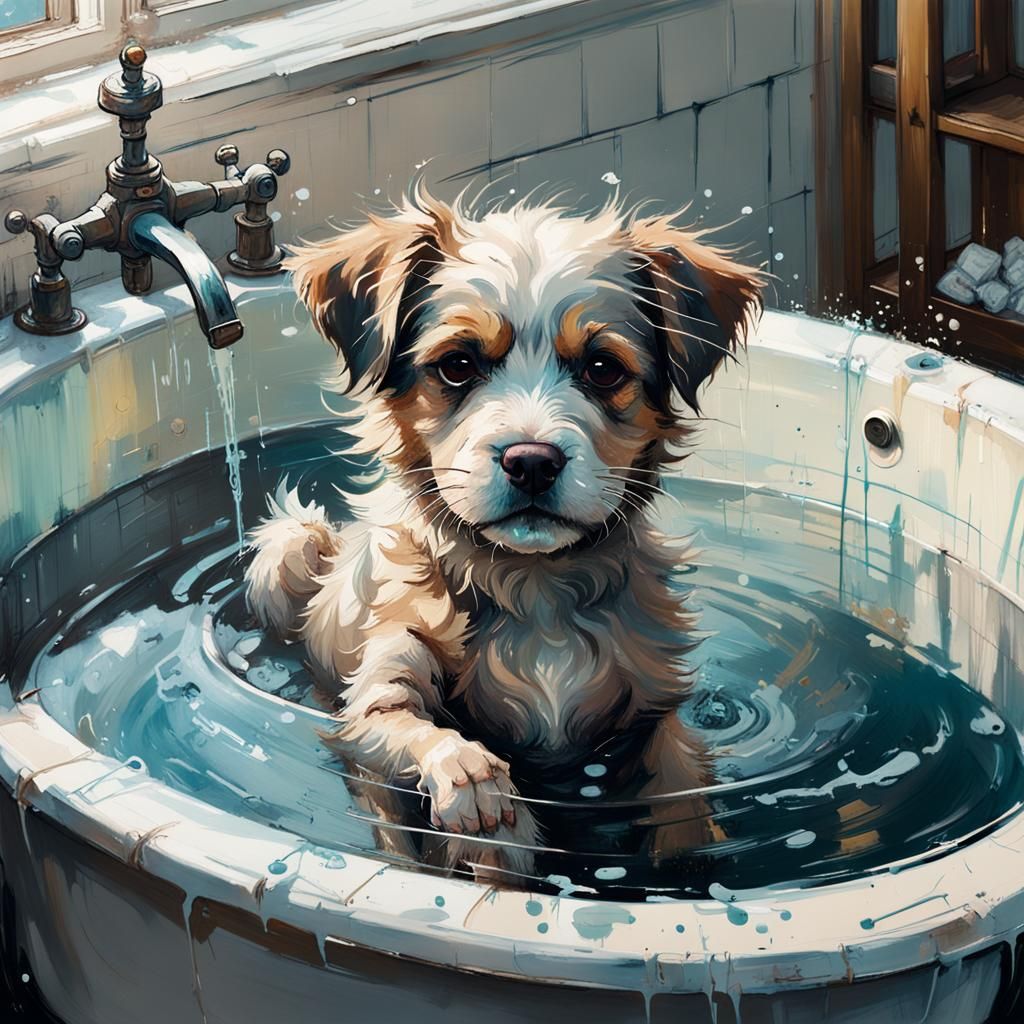 Bath Time - AI Generated Artwork - NightCafe Creator