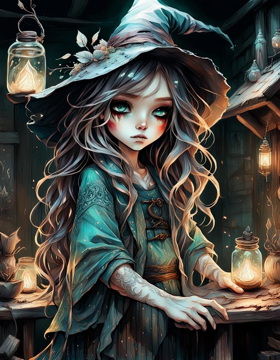 Village Apprentice Witch - AI Generated Artwork - NightCafe Creator