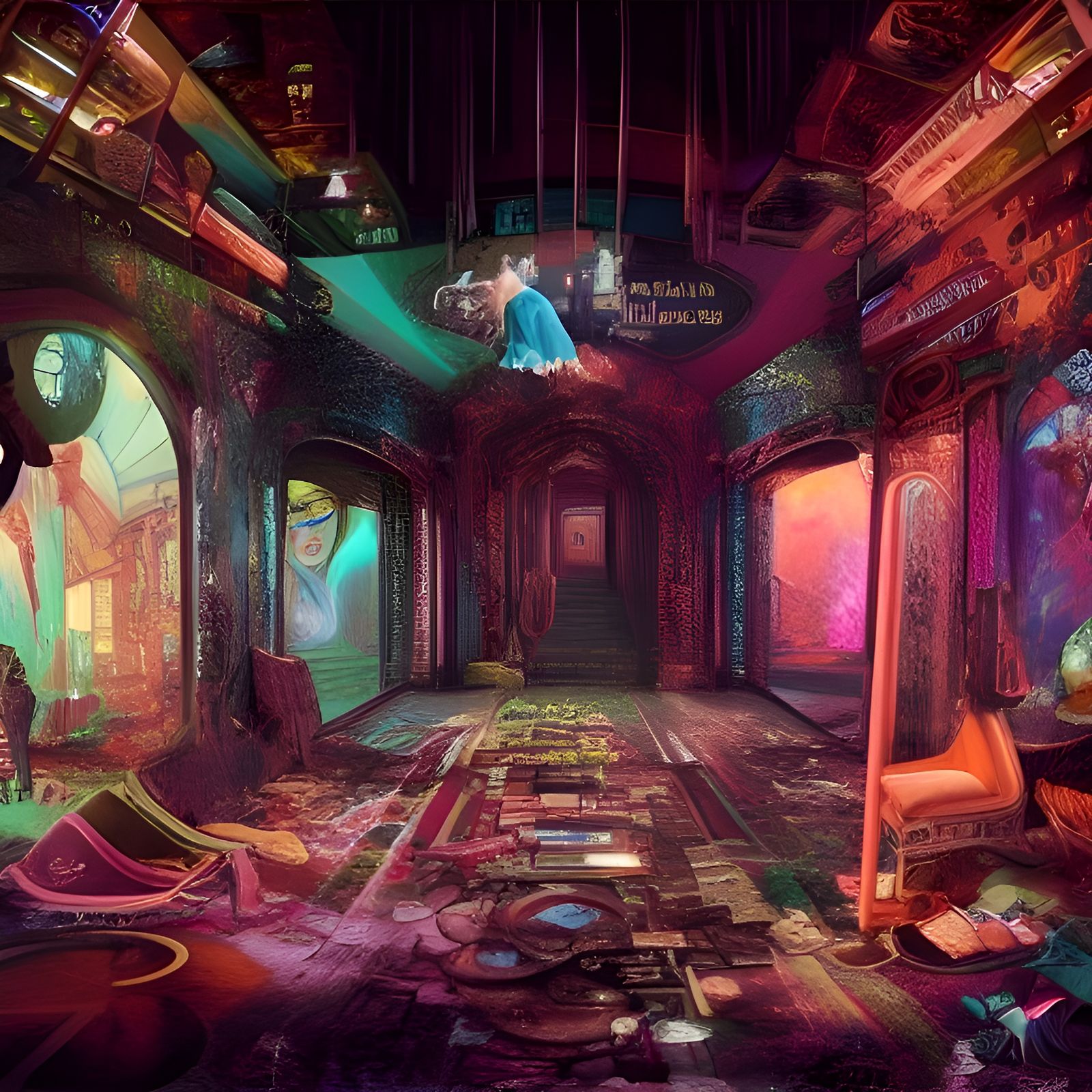 Inside a run down new-age spirit store ... - AI Generated Artwork ...