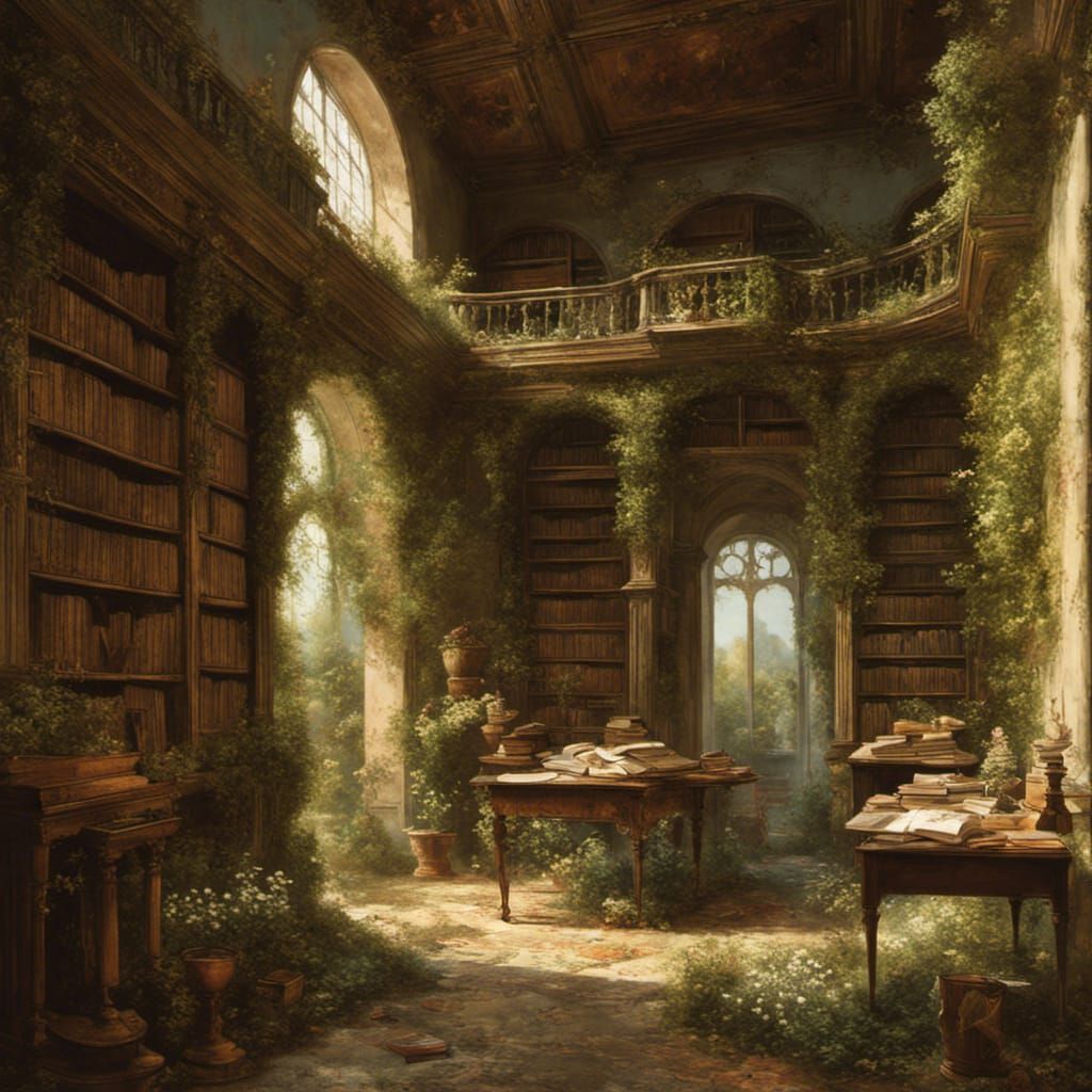 Library - AI Generated Artwork - NightCafe Creator