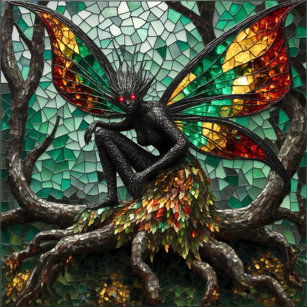 The dark fairy - Mysterious Dark Fairy Emerges from Glass Mo...