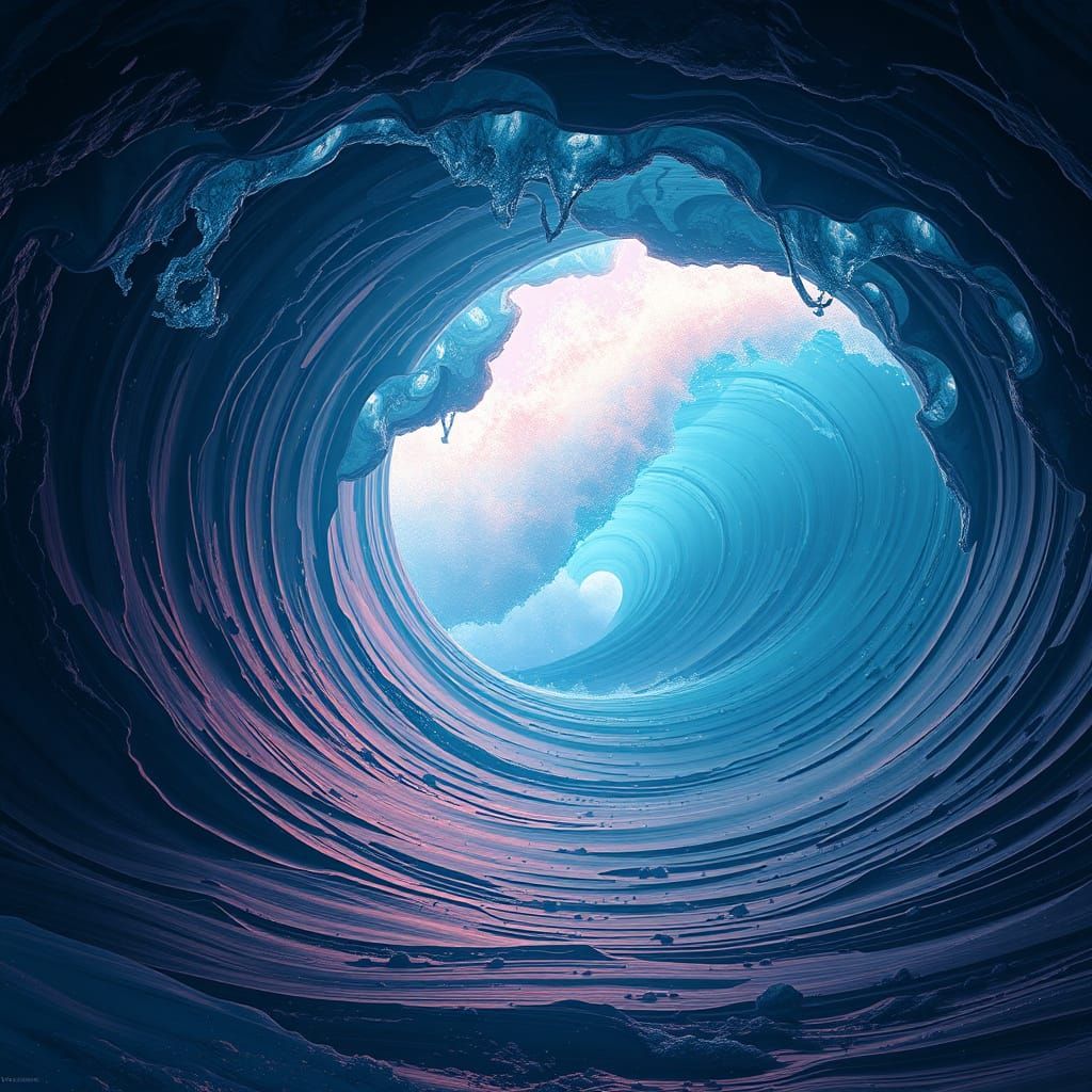 Inside the Tunnel of a Wave - Fantastical Wave Tunnel in Vib...