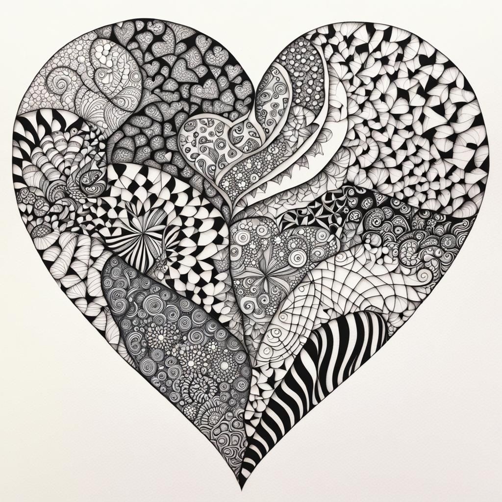 Fractals in Zentangle-Inspired Science Art - AI Art