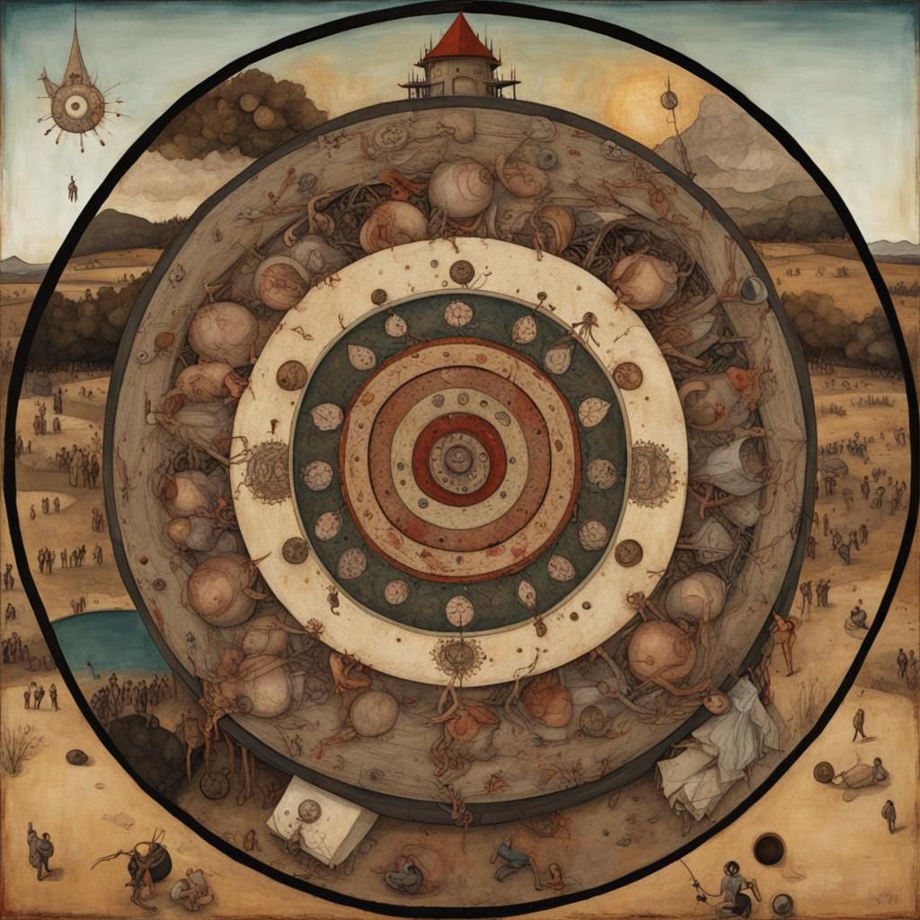 Mandala on the road to Mandalay By Hieronymus Bosch and Egon Schiele 4K ...