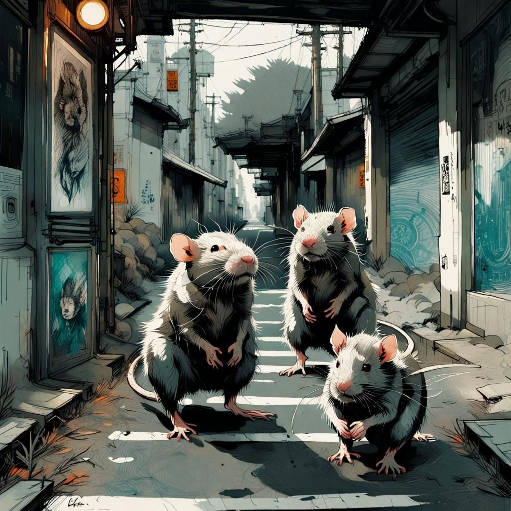 City Streets - City Rats - 1 - AI Generated Artwork - NightCafe Creator
