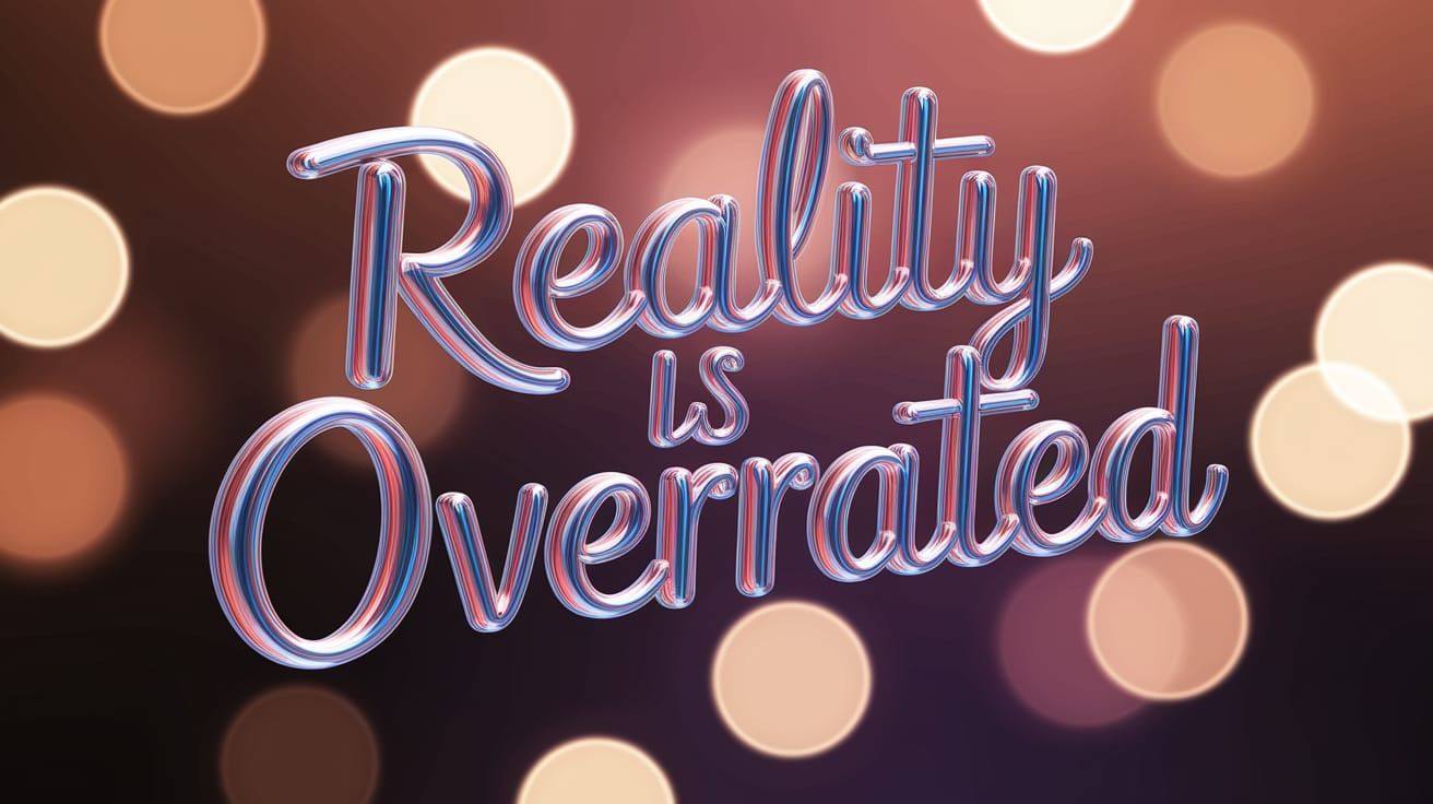 Psychedelic 3D Typography: Reality is Overrated - AI Art
