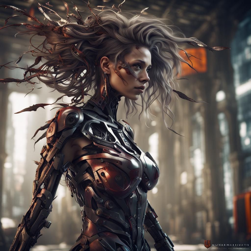 Female cyborg - AI Generated Artwork - NightCafe Creator