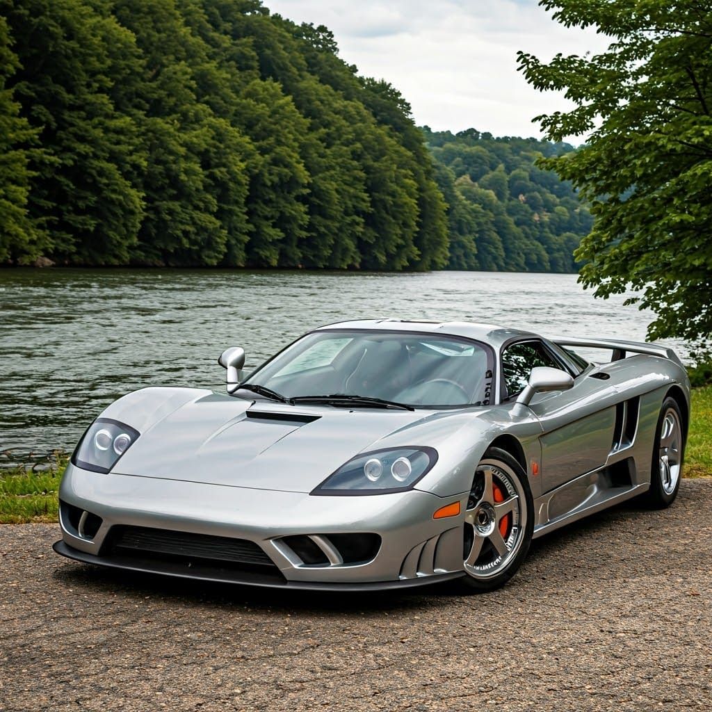 Saleen S7 Luxury Sports Car by River - AI Art