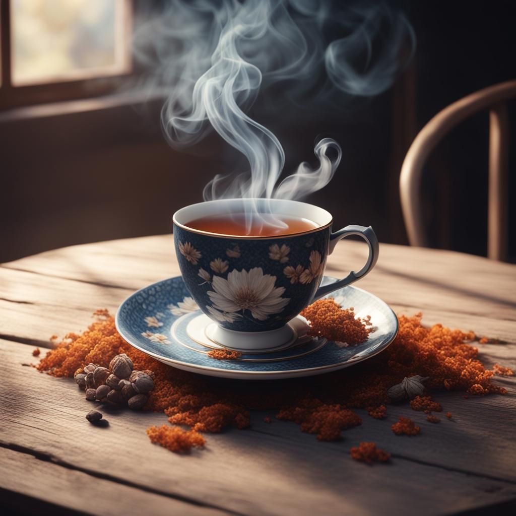Hot cup of tea - AI Generated Artwork - NightCafe Creator