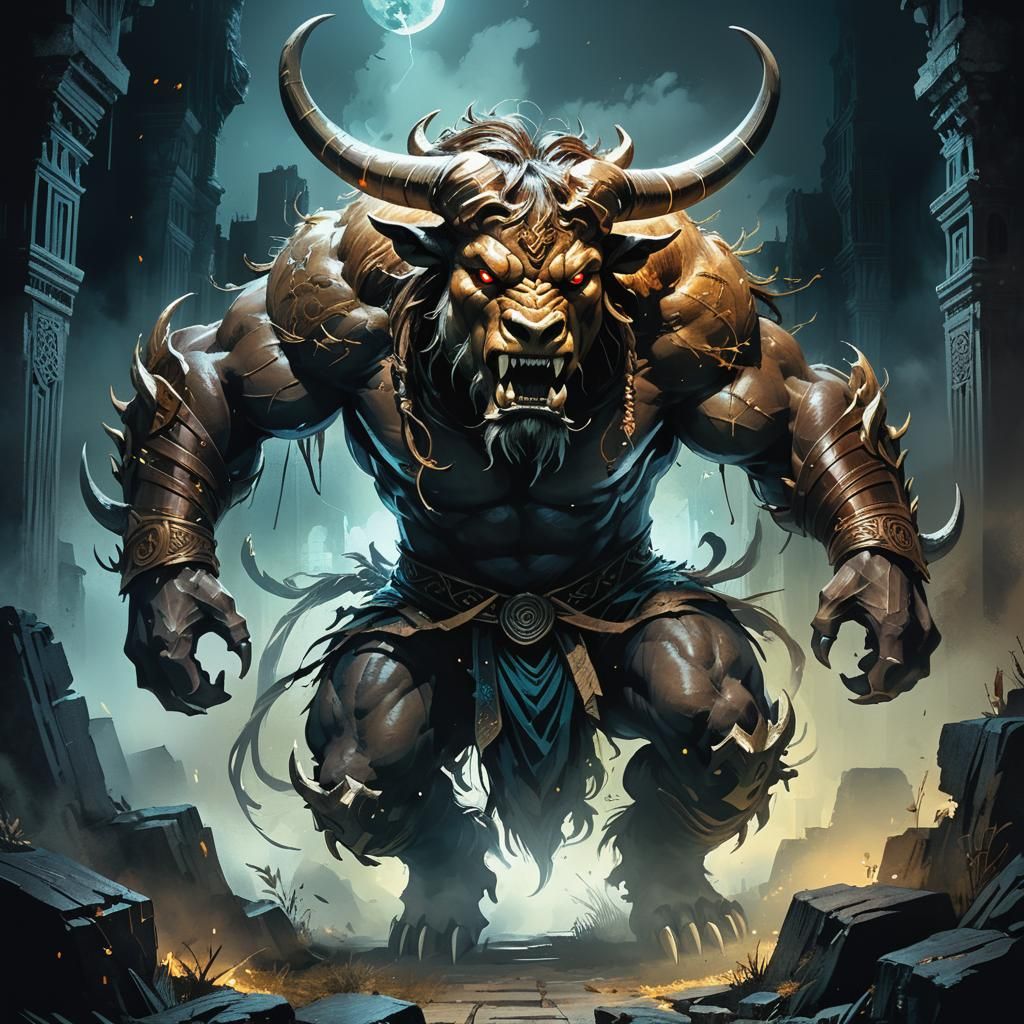 The Minotaur - AI Generated Artwork - NightCafe Creator