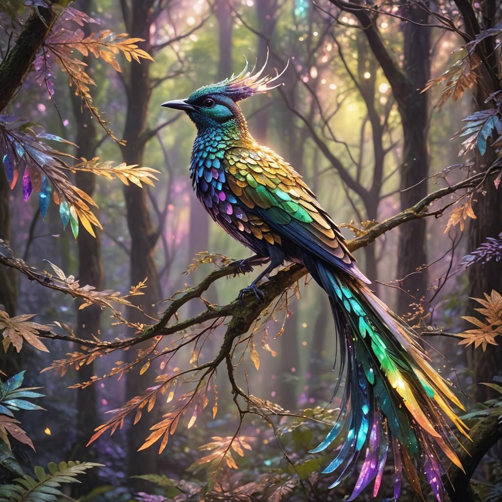 Iridescent Songbird - AI Generated Artwork - NightCafe Creator