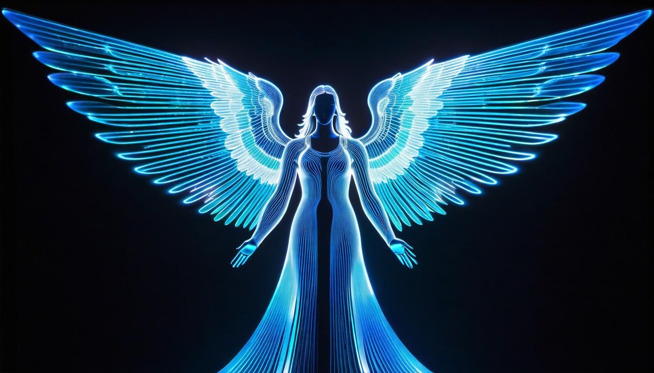 Hologram Angel - AI Generated Artwork - NightCafe Creator