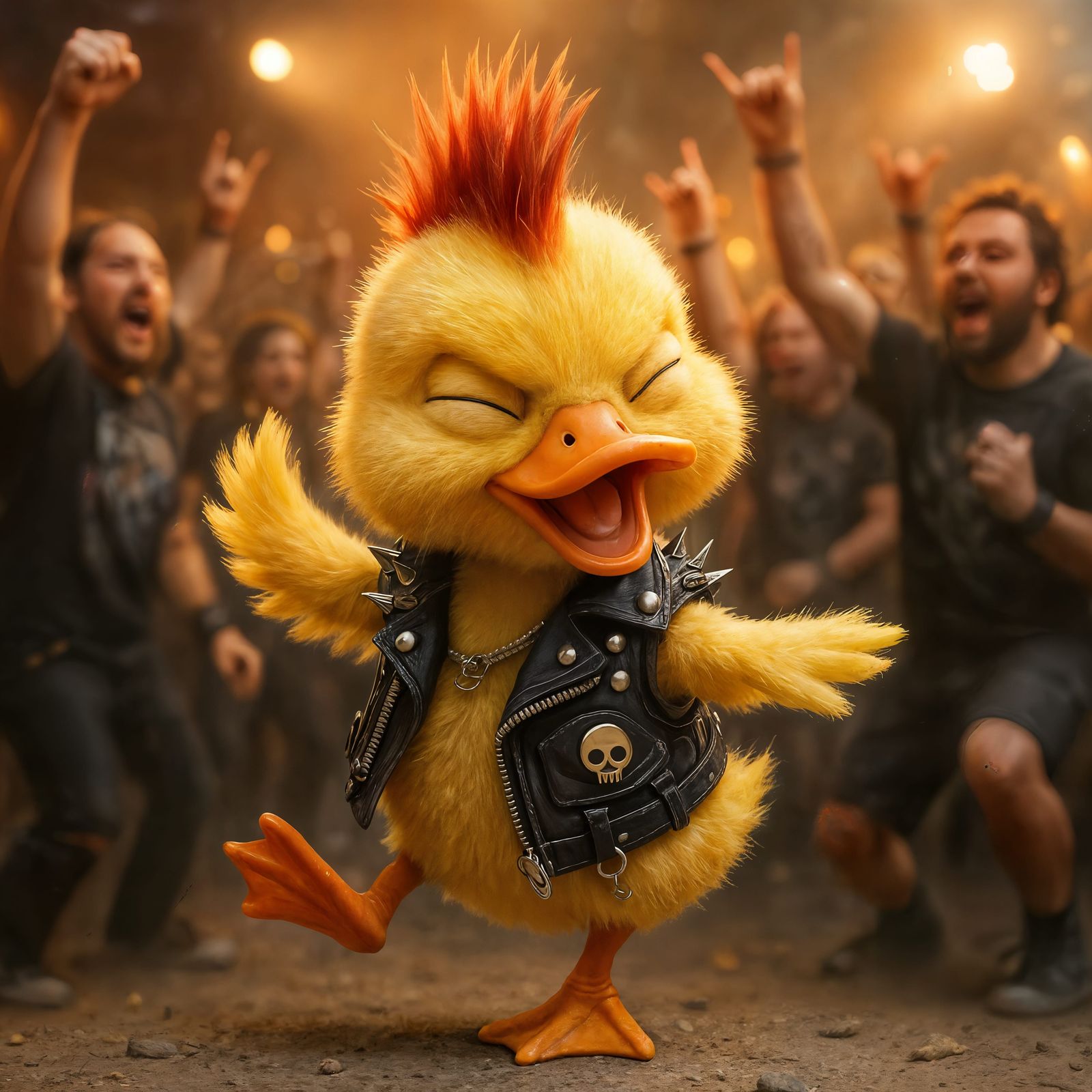 Quack n’ Roll - Punk Rock Duckling Dances in Mosh Pit