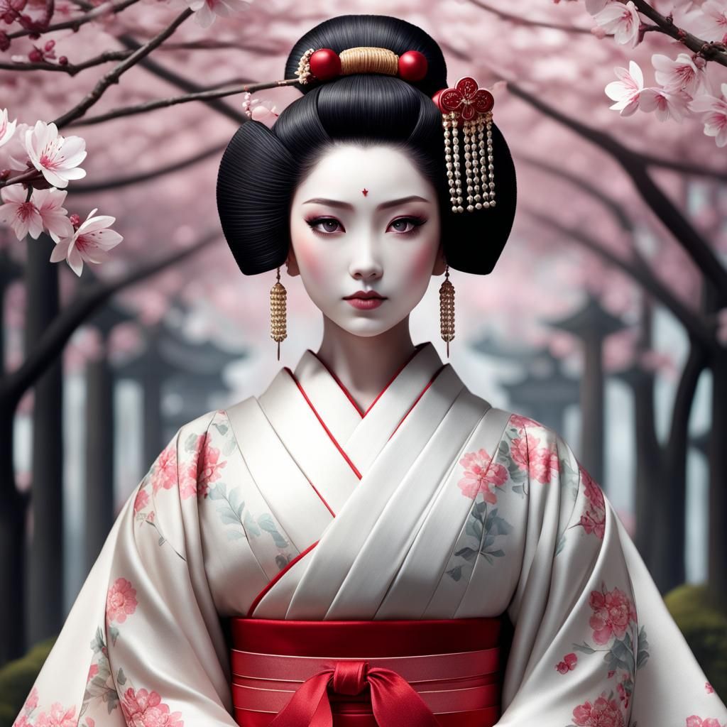 Beautiful Geisha. - AI Generated Artwork - NightCafe Creator