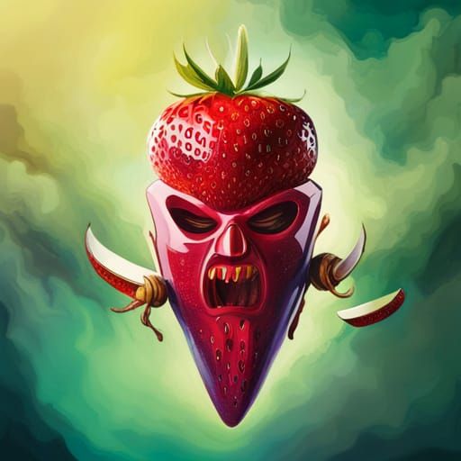 Strawberry nightmare - AI Generated Artwork - NightCafe Creator
