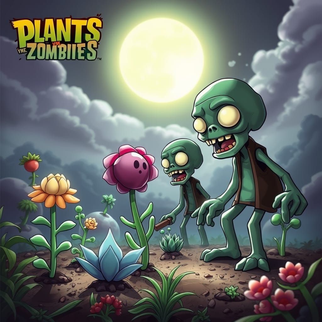 plants vs zombies - Surreal Plants vs Zombies Landscape in D...