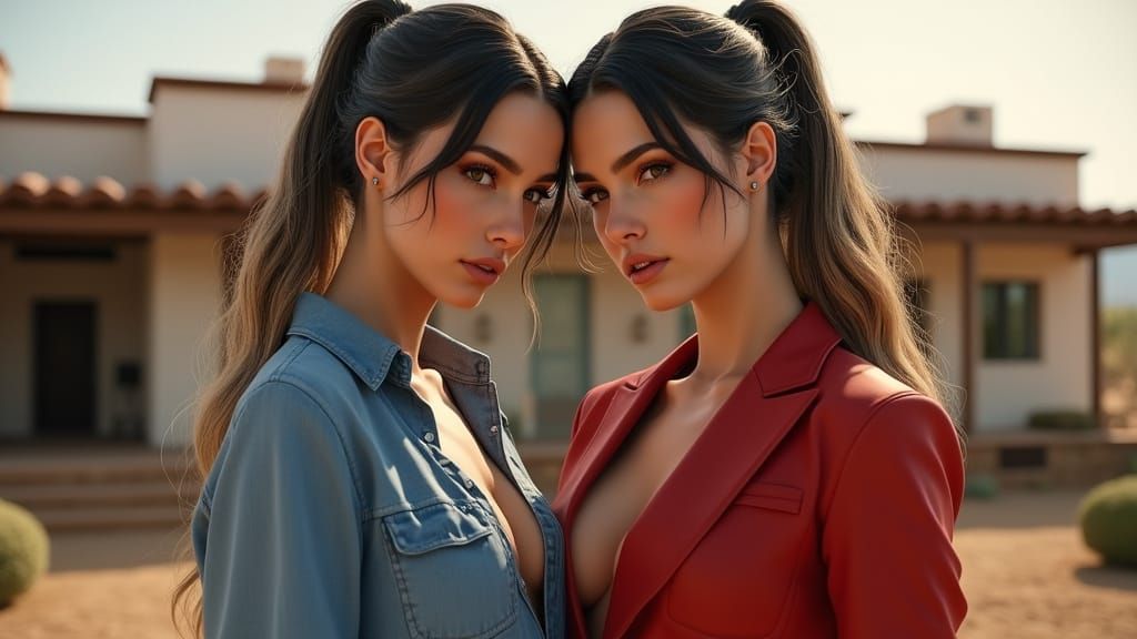 Attempt - Greek Goddesses in a Southwestern Courtyard