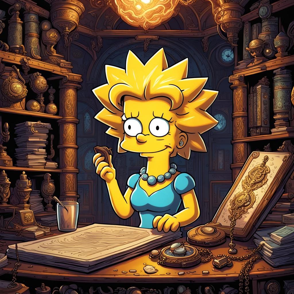 LISA SIMPSON’S MAGICAL CHARMS - AI Generated Artwork - NightCafe Creator