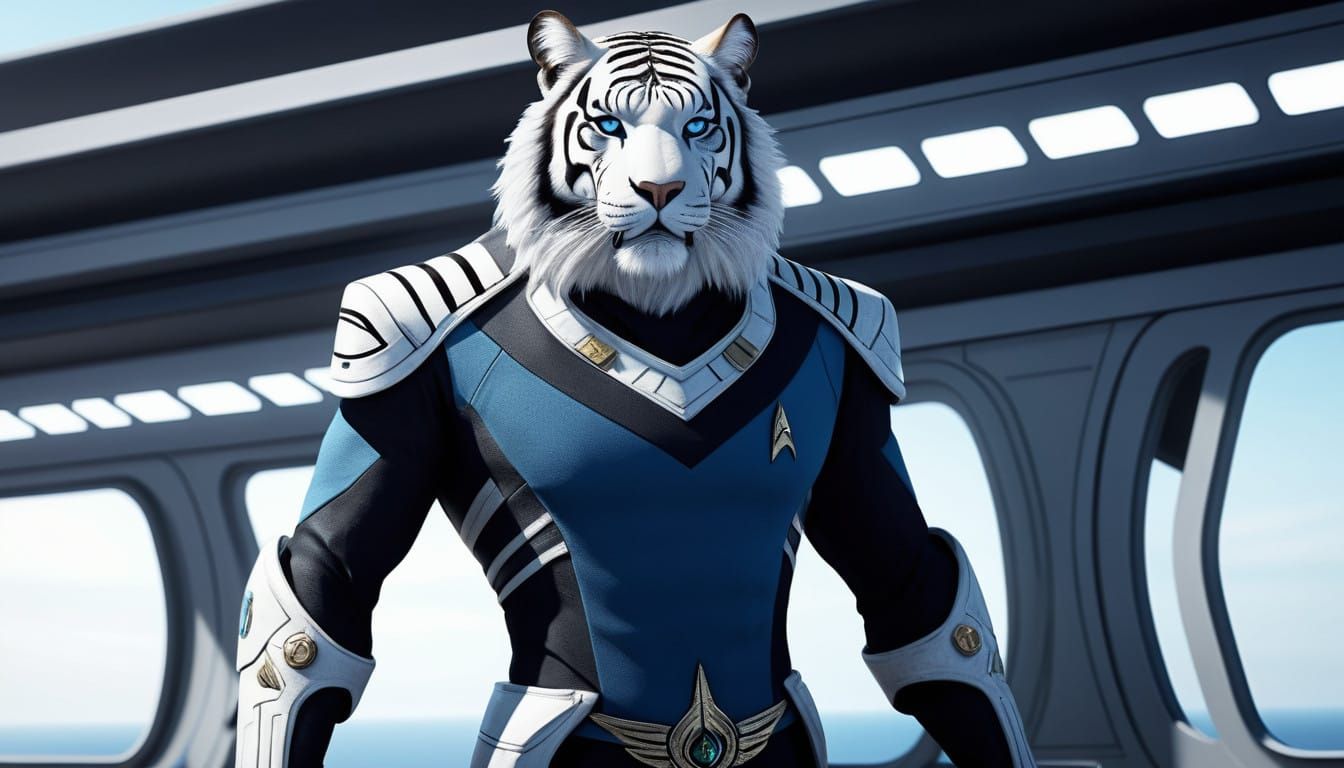 Nerikull: Not quite Starfleet - Tall Anthropomorphic Tiger-H...