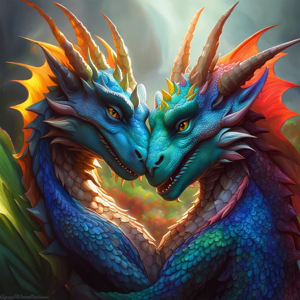 Parrot Dragons - AI Generated Artwork - NightCafe Creator