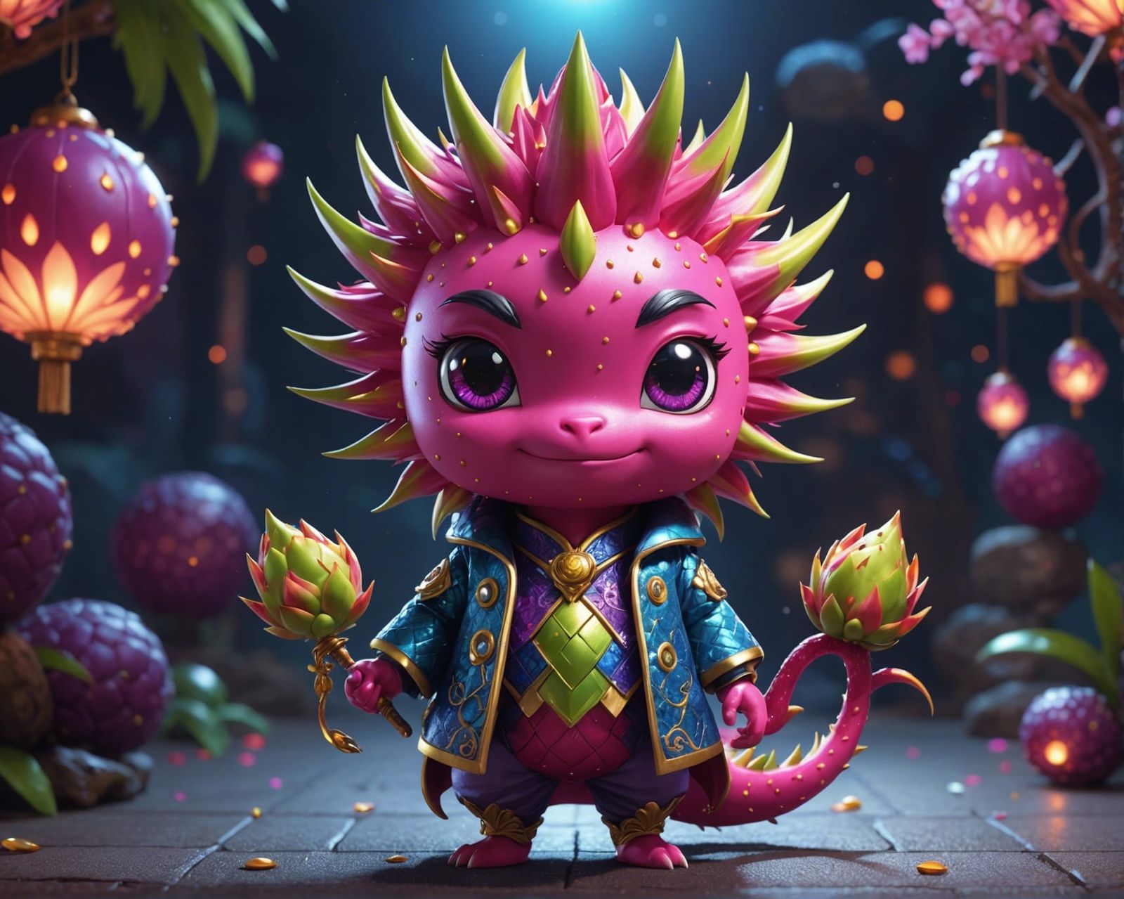 Chibi Dragonfruit - AI Generated Artwork - NightCafe Creator