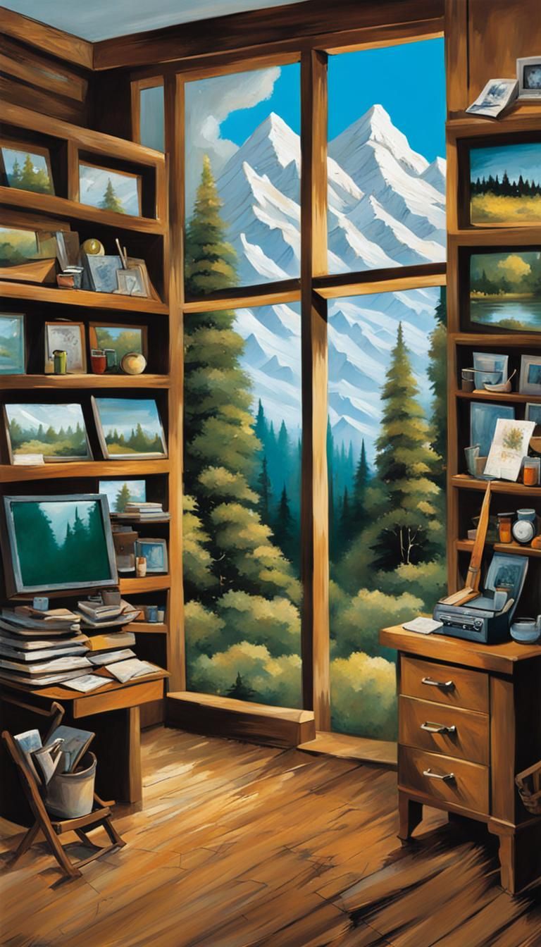 Room by Bob Ross - AI Generated Artwork - NightCafe Creator