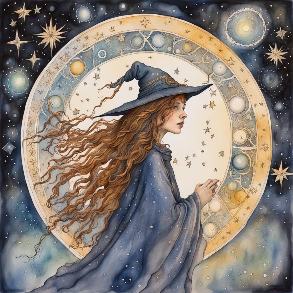 Celestial Spellbook - AI Generated Artwork - NightCafe Creator