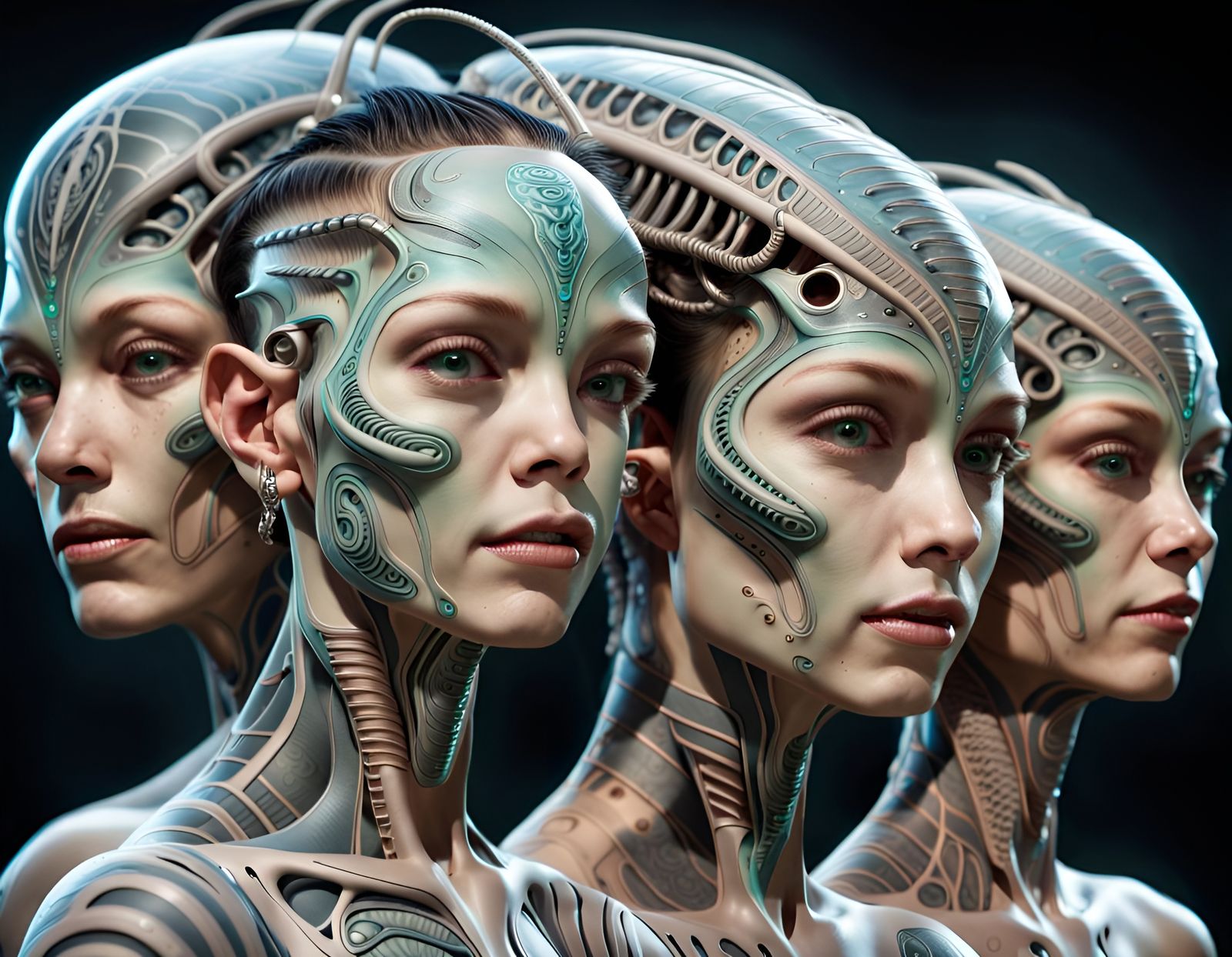 An alien ambassador family - AI Generated Artwork - NightCafe Creator