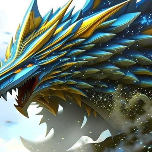 Galactic Dragon v.8 - AI Generated Artwork - NightCafe Creator
