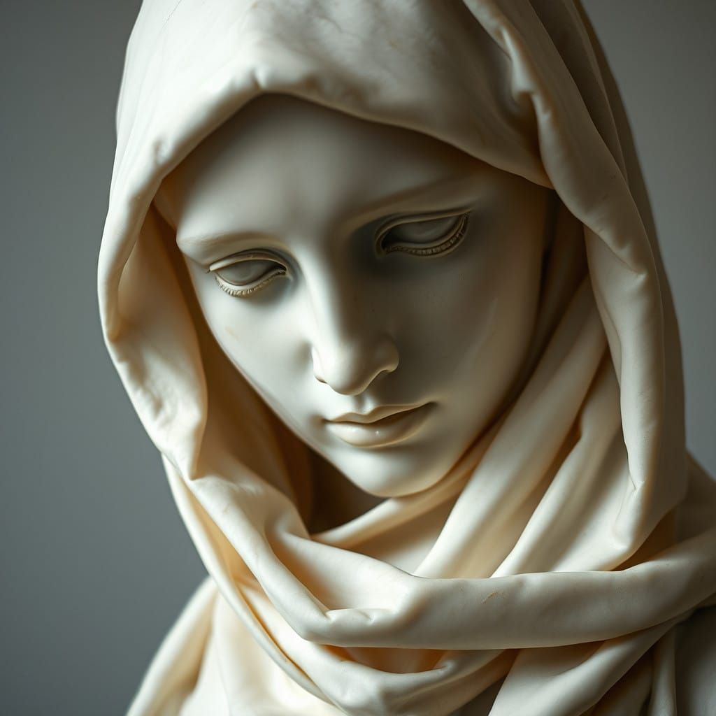 Veiled Woman Statue Face Veiled Woman Statue Face, an enigmatic visage ...