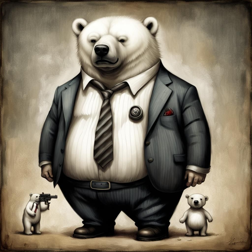 "Obese Mafia Polar Bear Gangster": photograph by Stephen Gammell ...
