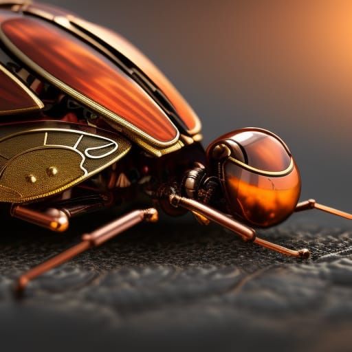 Steampunk mechanical bug - AI Generated Artwork - NightCafe Creator