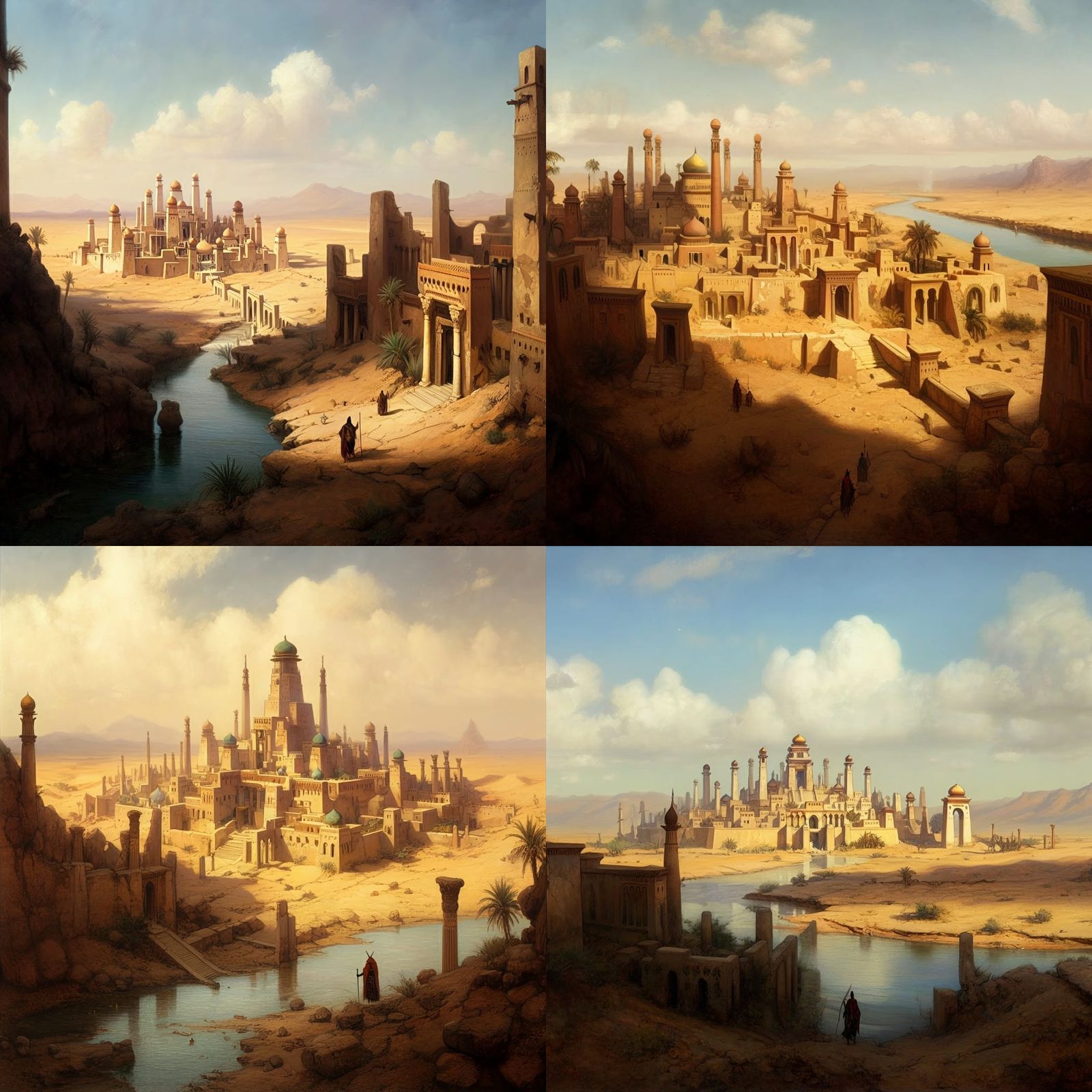 Ancient Desert Metropolis in Arab Architecture Sty... - AI Art